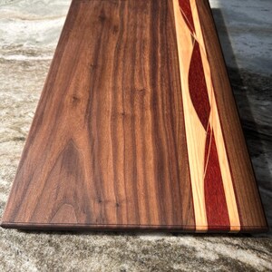 Walnut Charcuterie Board – Handcrafted Hardwood Serving Tray, Mosaic ...