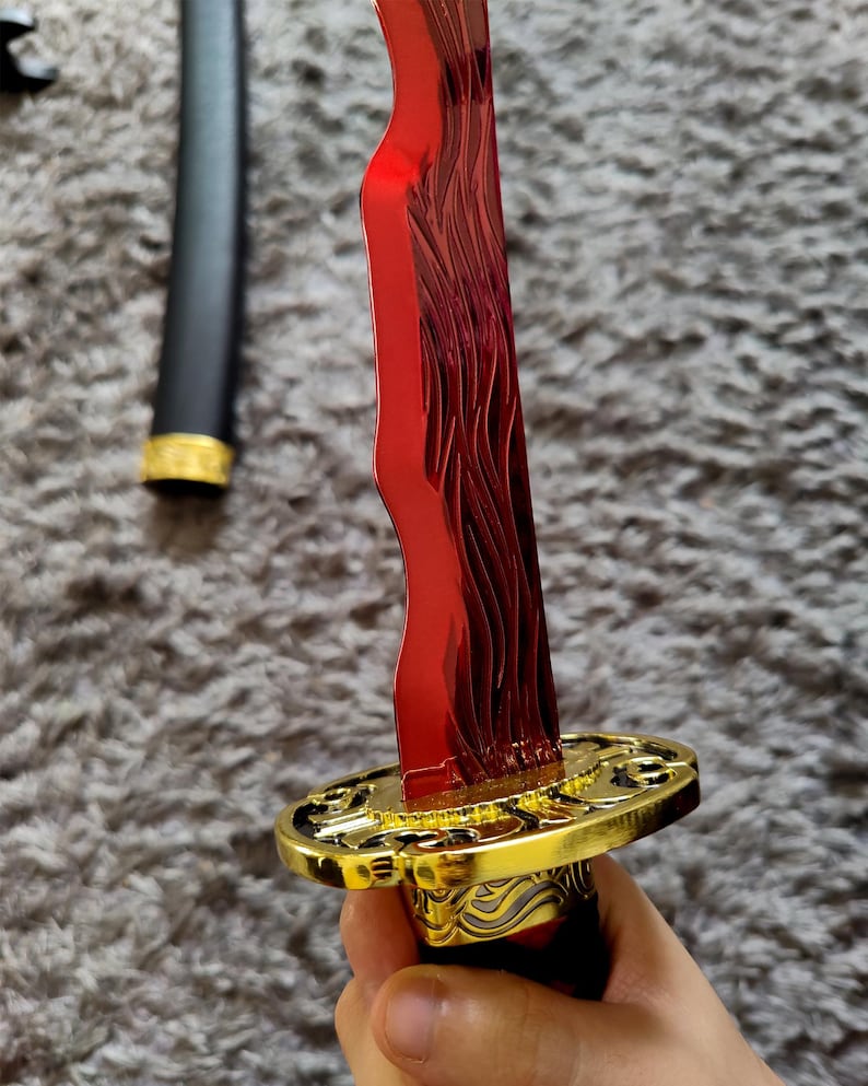Rivers of Blood Katana, Elden Katana Ring Cosplay Metal Sword ...