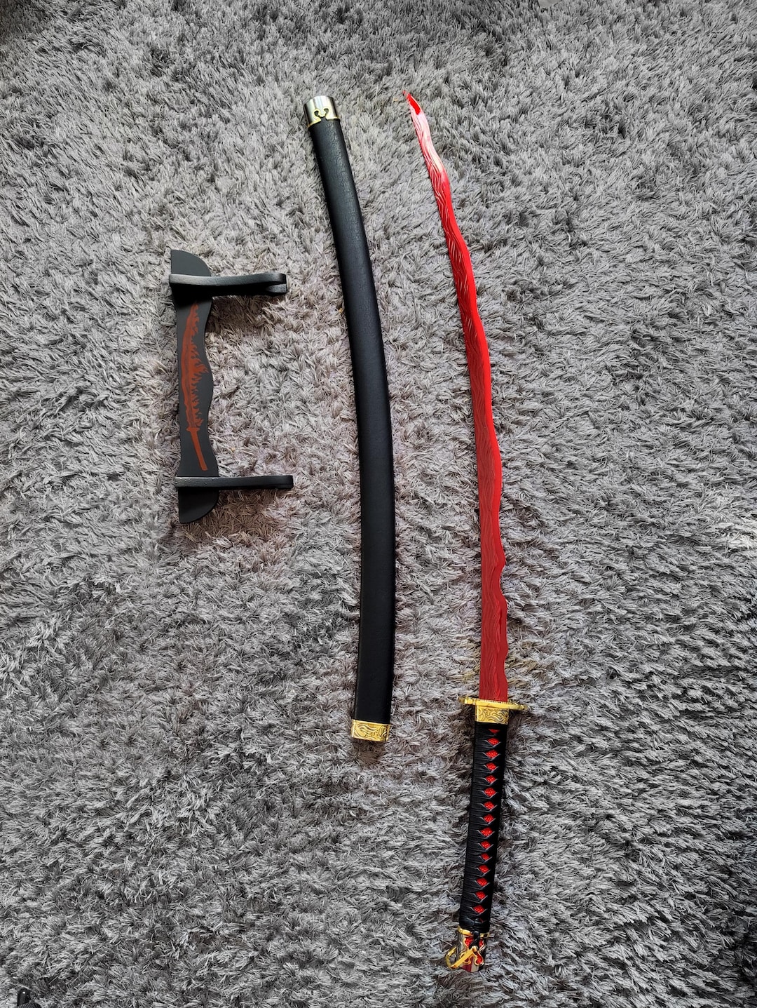 Rivers of Blood Katana, Elden Katana Ring Cosplay Metal Sword ...