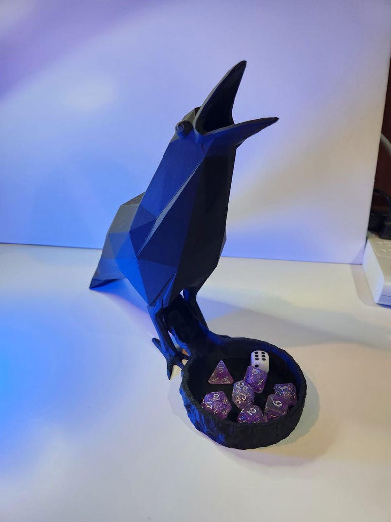 Life Size Crow / Raven Dice Tower - Low-poly Freestanding Dice Tower ...