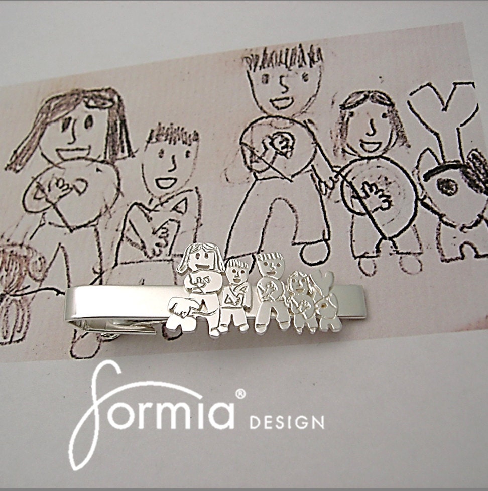 Custom Tie Clip From Child's Drawing,tie Clip Designed by Kids,artwork ...