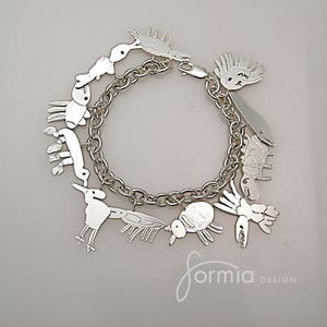 Classic Charm Bracelet Designed by Your Child- Drawing on Charmbracelet ...