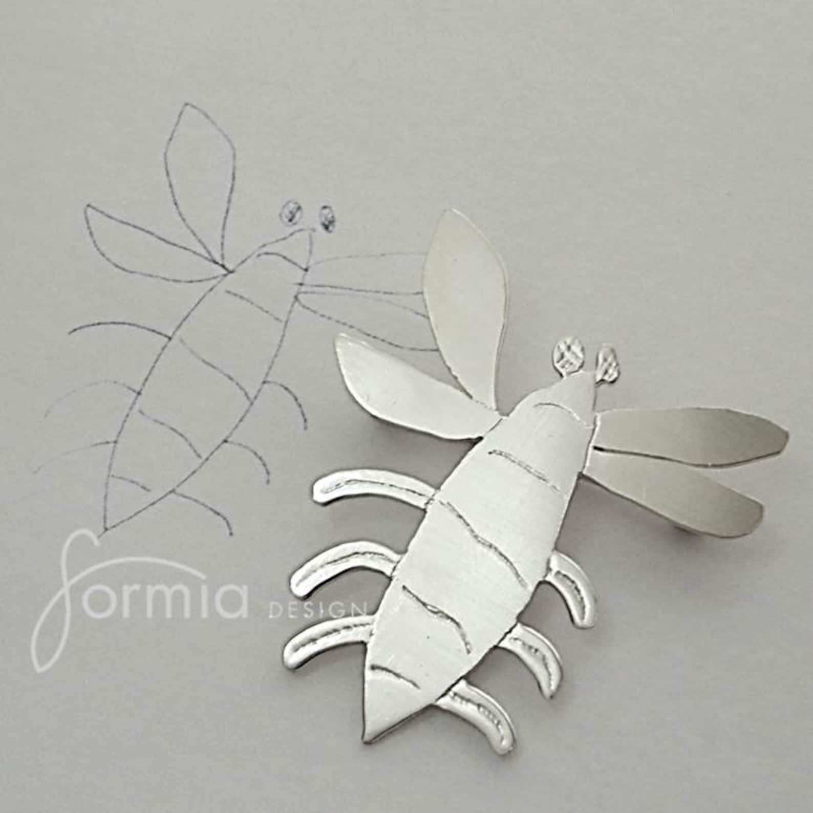 Silver Brooch With Your Childs Drawing Handmade Silver Pin - Etsy