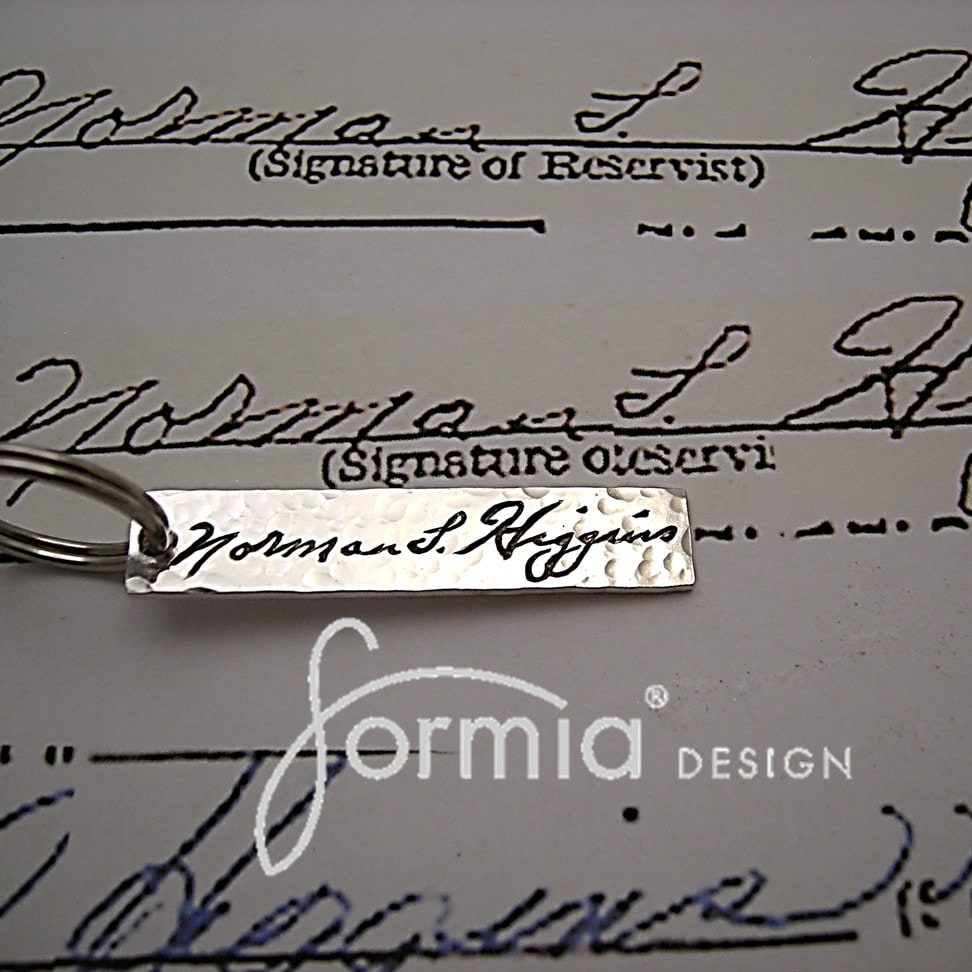 Engraved Signature Necklace | Etsy