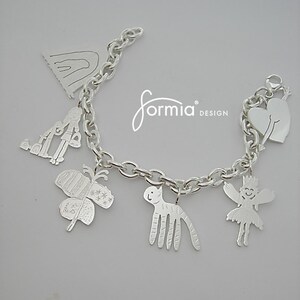 Classic Charm Bracelet Designed by Your Child- Drawing on Charmbracelet ...