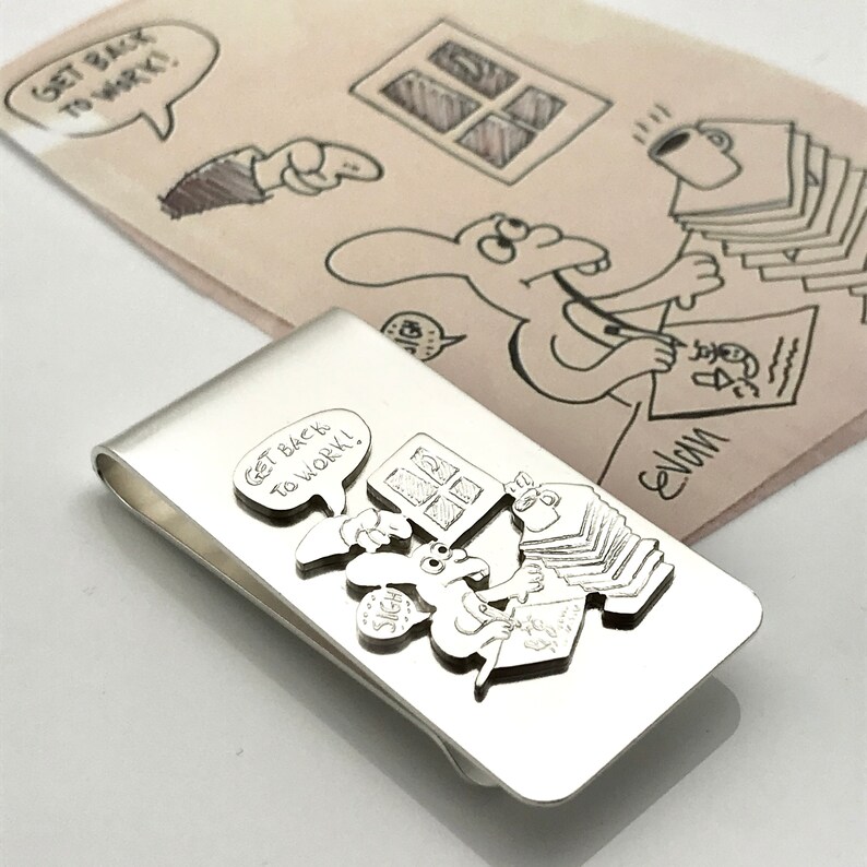Your Kids Art on a Silver Money Clip, Personalized Money Clip, Your ...
