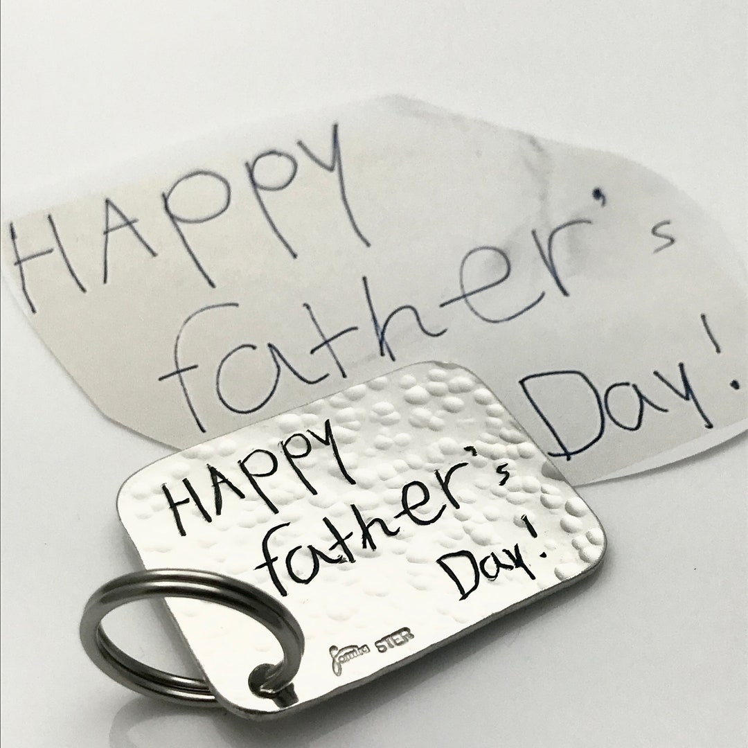 Engraved Signature, Autograph Key Chain , Actual Handwriting in Silver ...