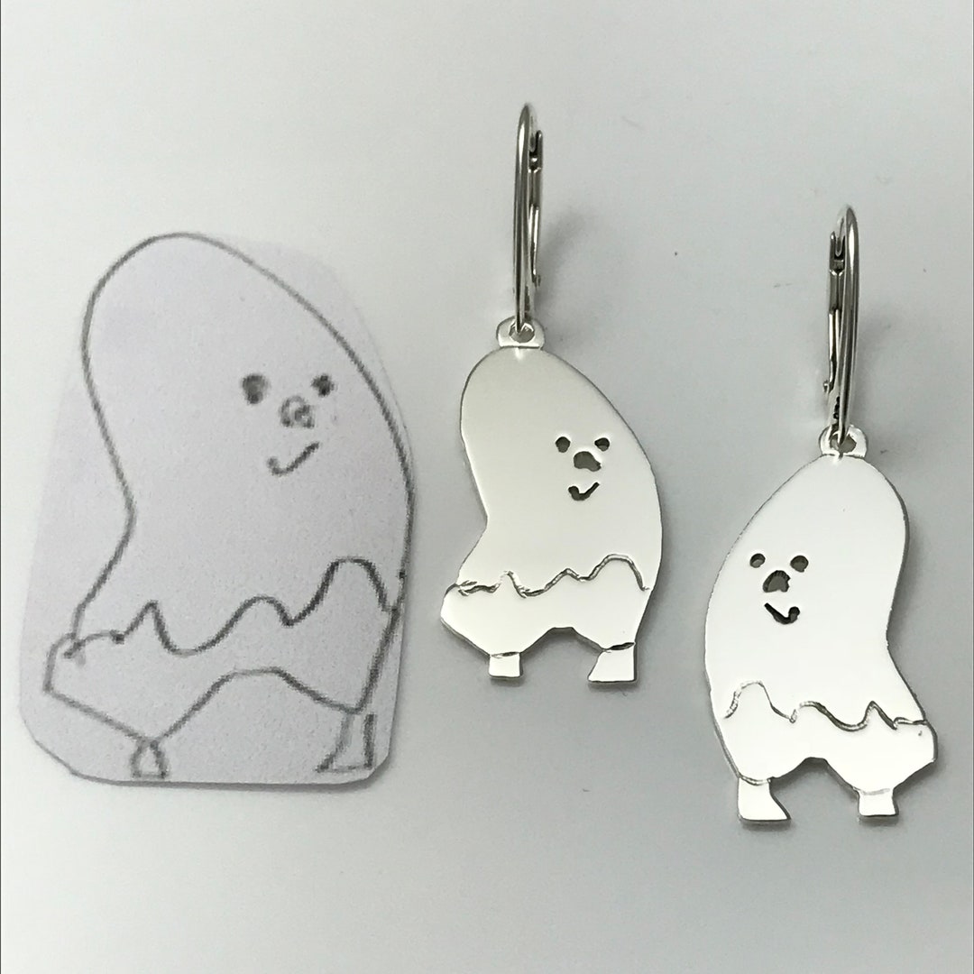 Kids Art on Dangle Earrings, Draw Your Own Earrings, Kids Doodle ...