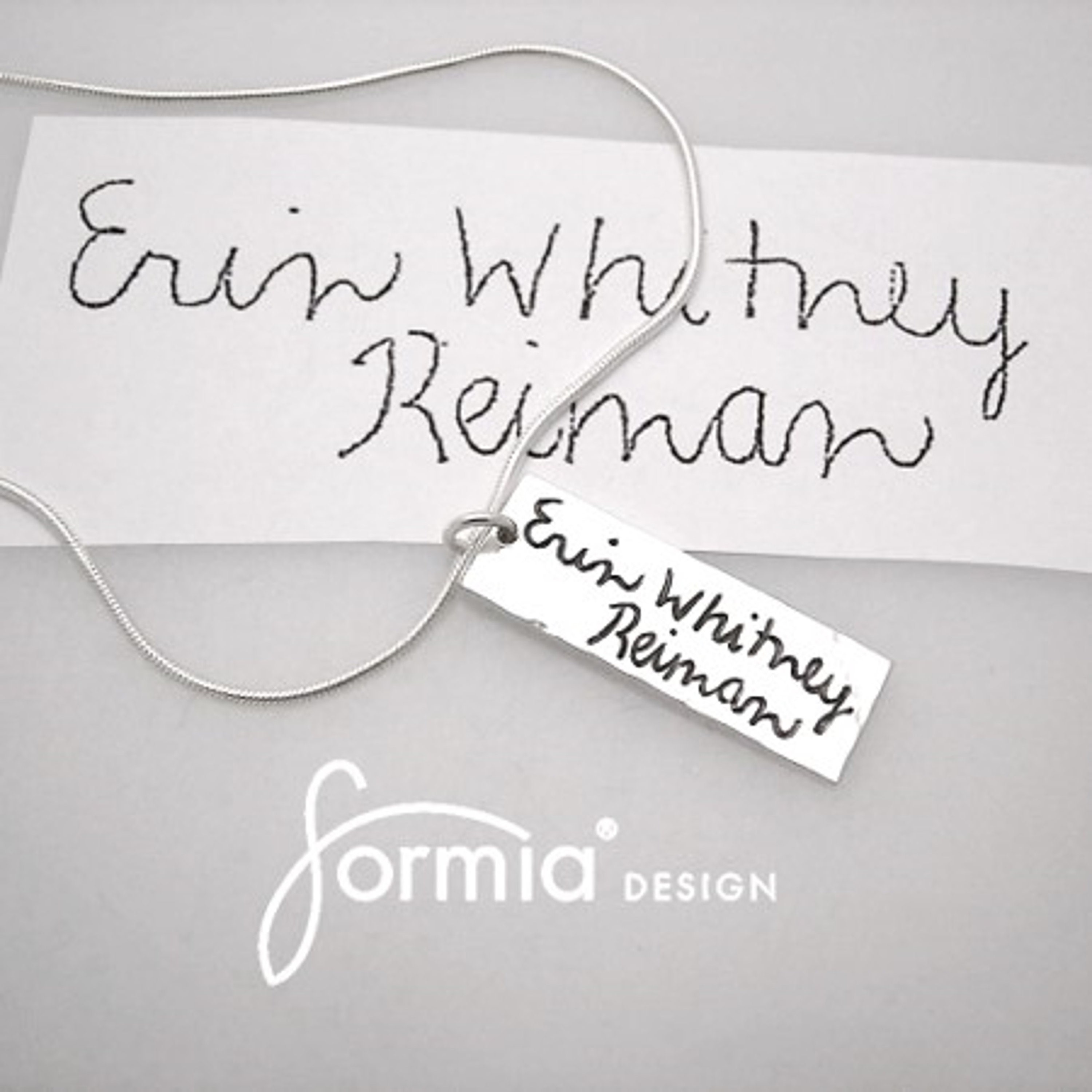 Engraved Signature Necklace | Etsy