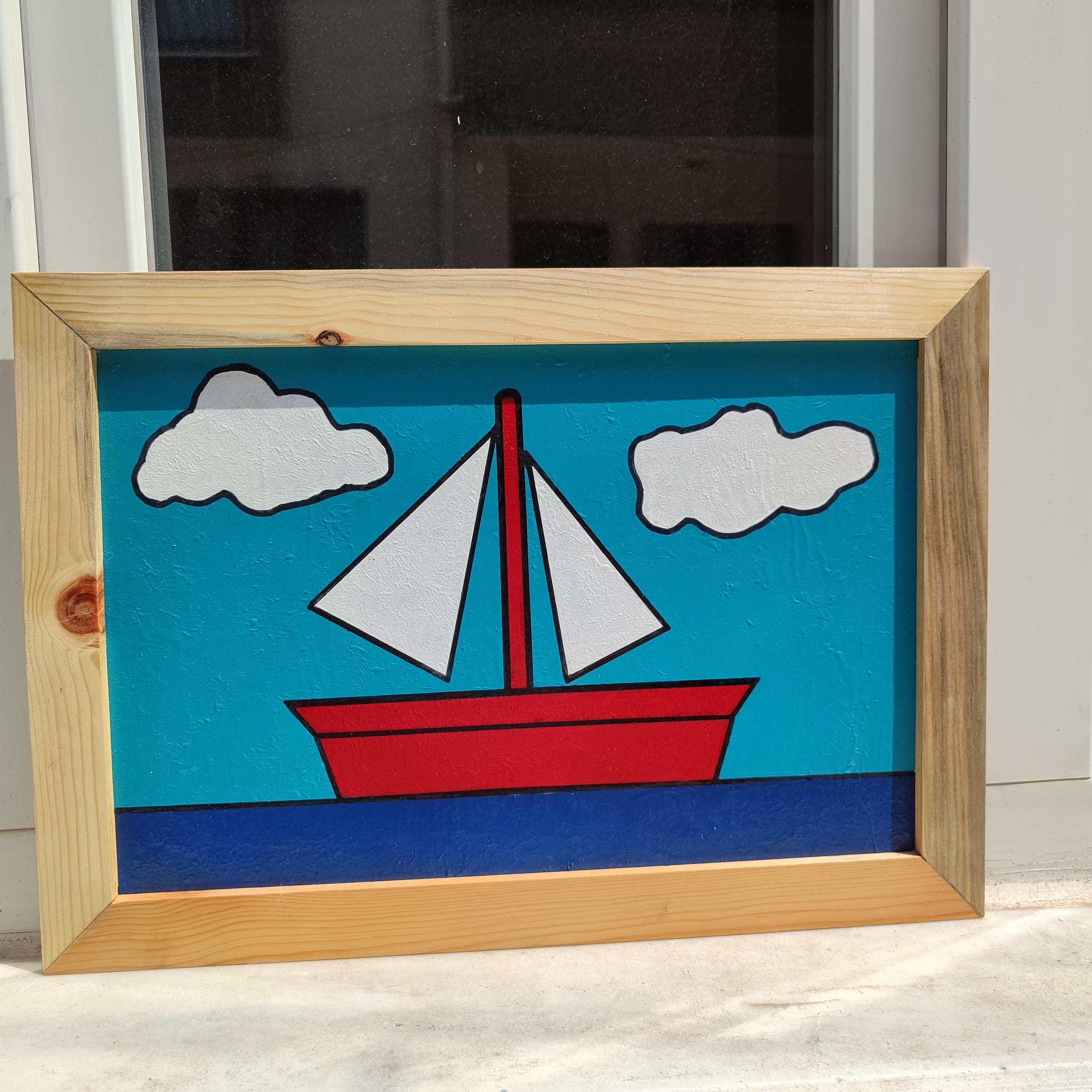 The Simpsons Living Room Sailboat Painting - Etsy