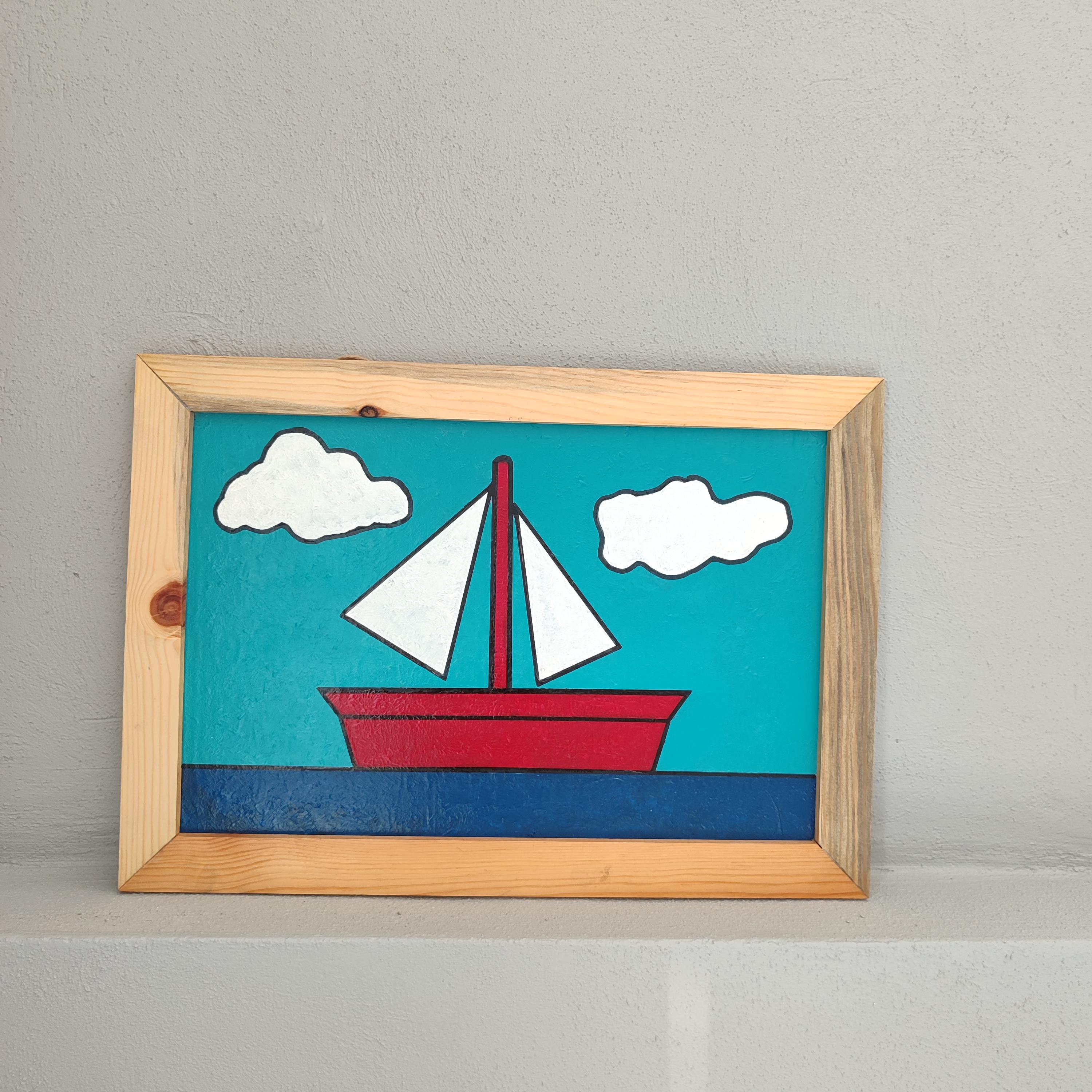 The Simpsons Living Room Sailboat Painting - Etsy