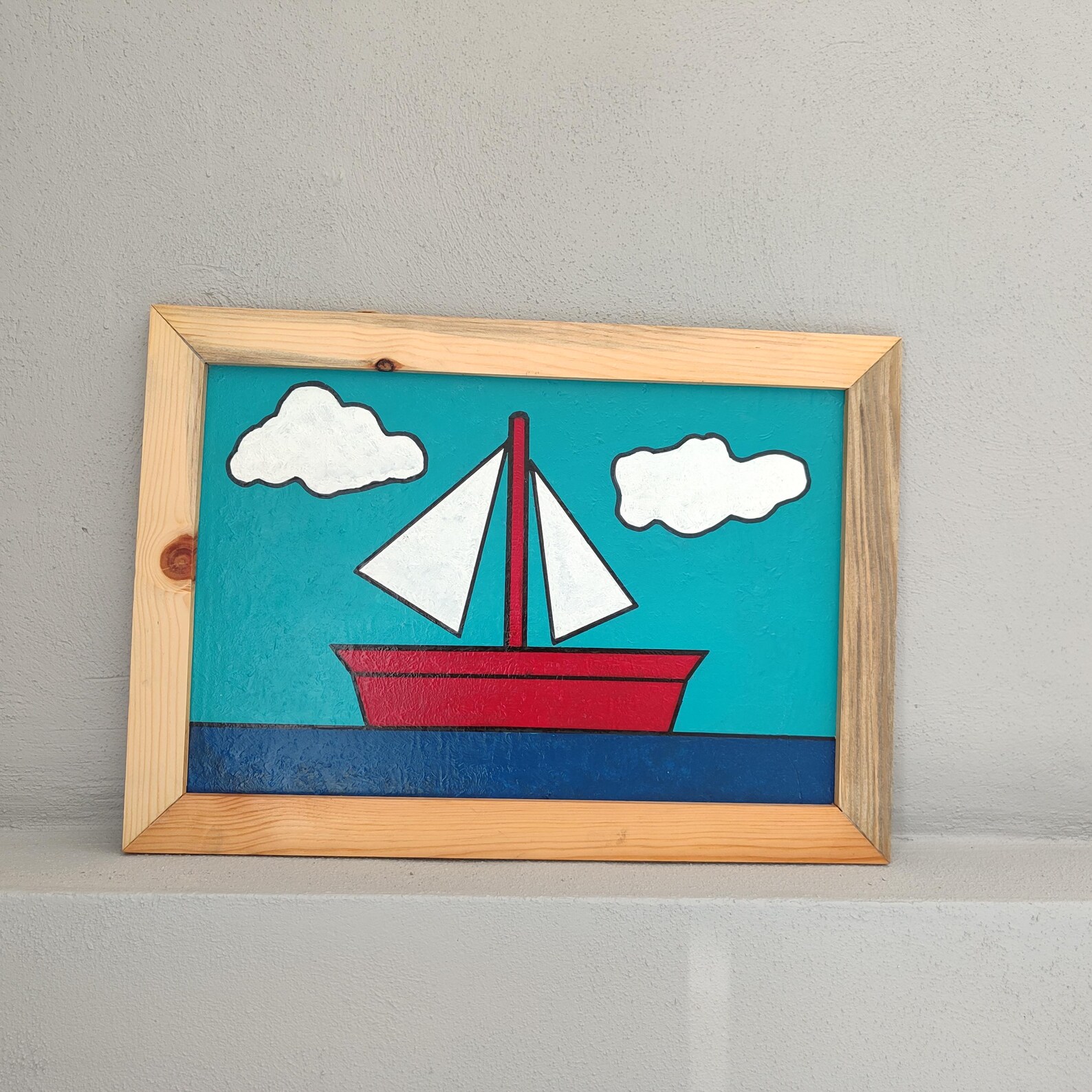 The Simpsons Living Room Sailboat Painting - Etsy