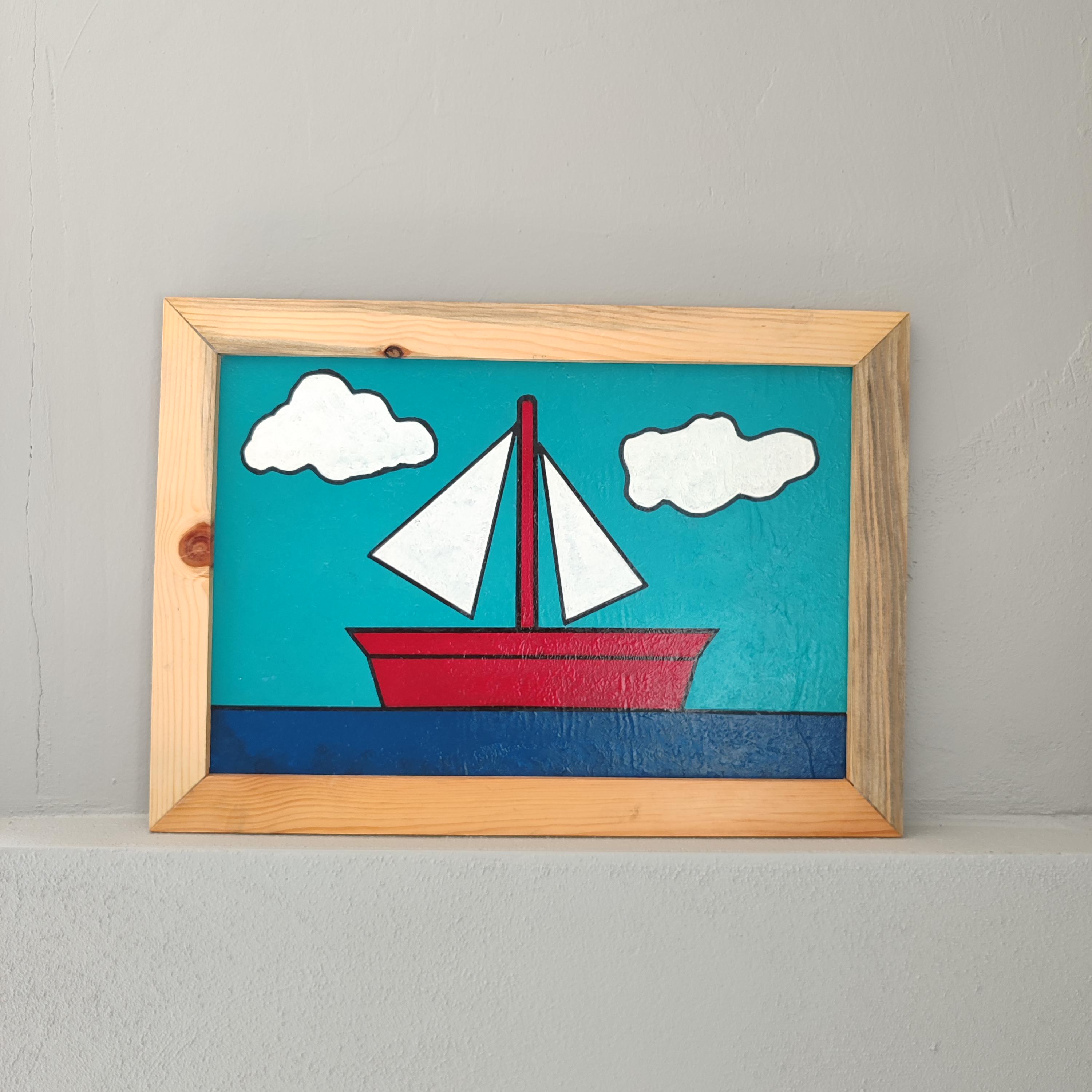 The Simpsons Living Room Sailboat Painting - Etsy