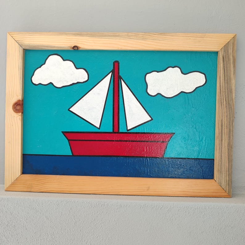 The Simpsons Living Room Sailboat Painting - Etsy