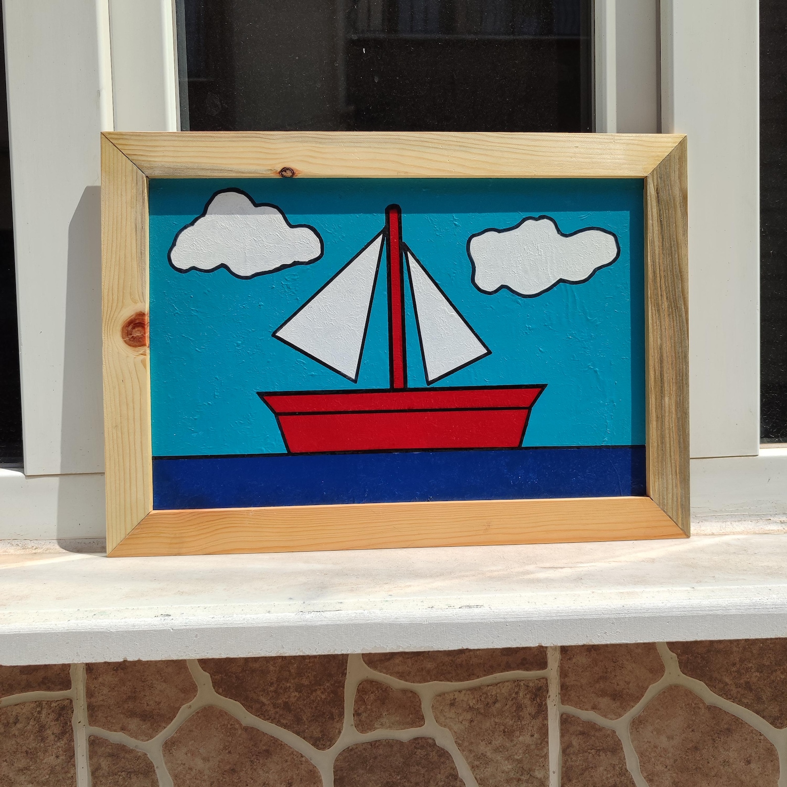 The Simpsons Living Room Sailboat Painting - Etsy