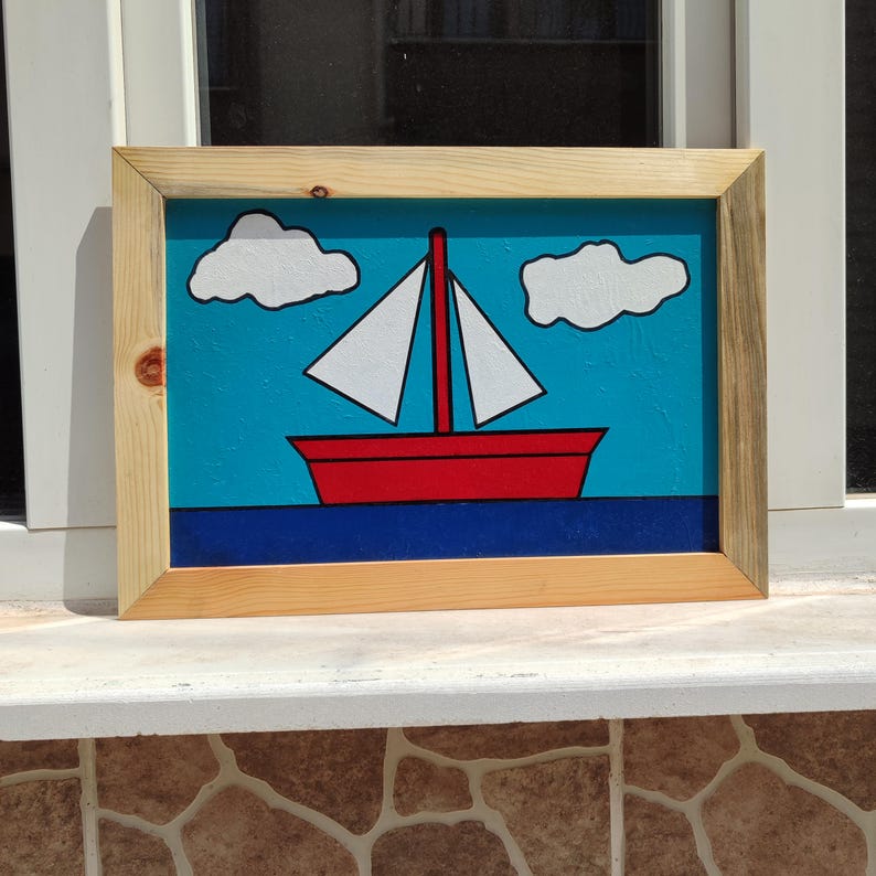 The Simpsons Living Room Sailboat Painting - Etsy
