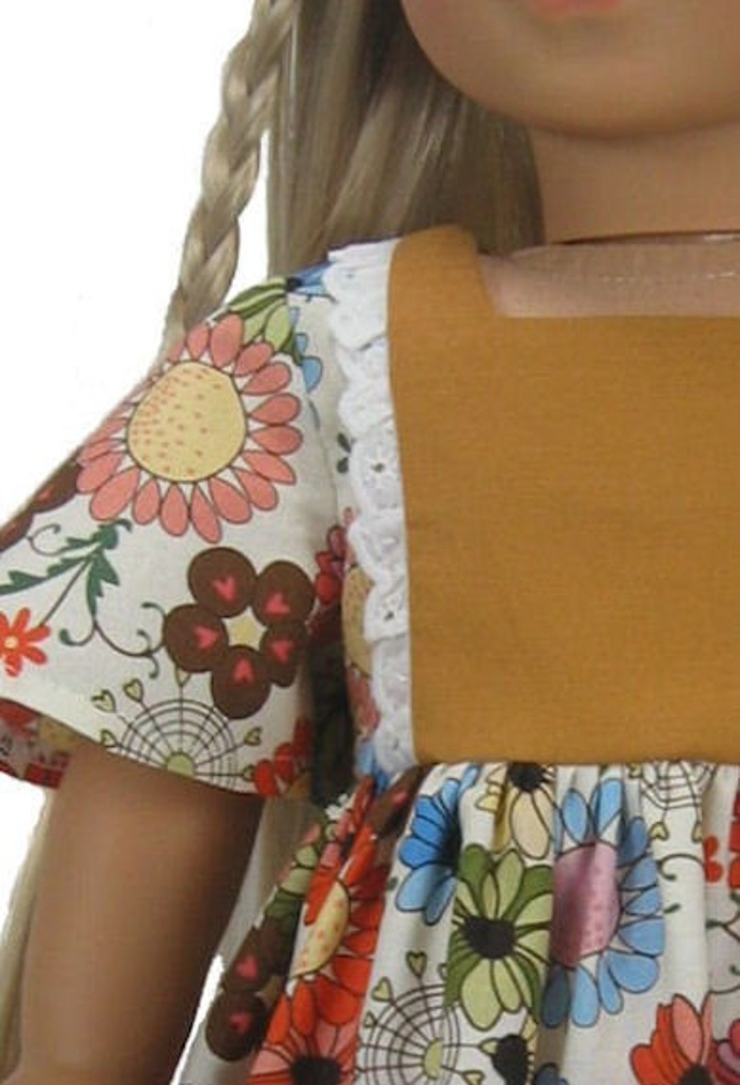 Maxi Dress PDF Sewing Pattern for 18 Inch American Girl Dolls 70s Boho ...