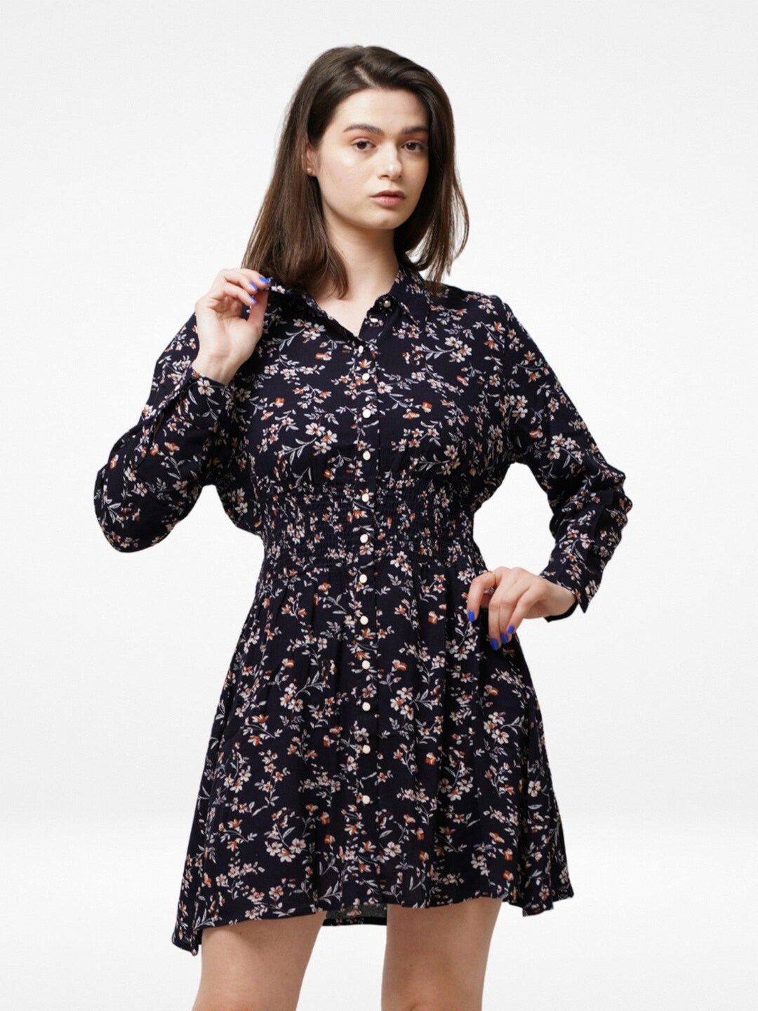 Women Regular Fit Black Crape With Floral Print Tops - Etsy