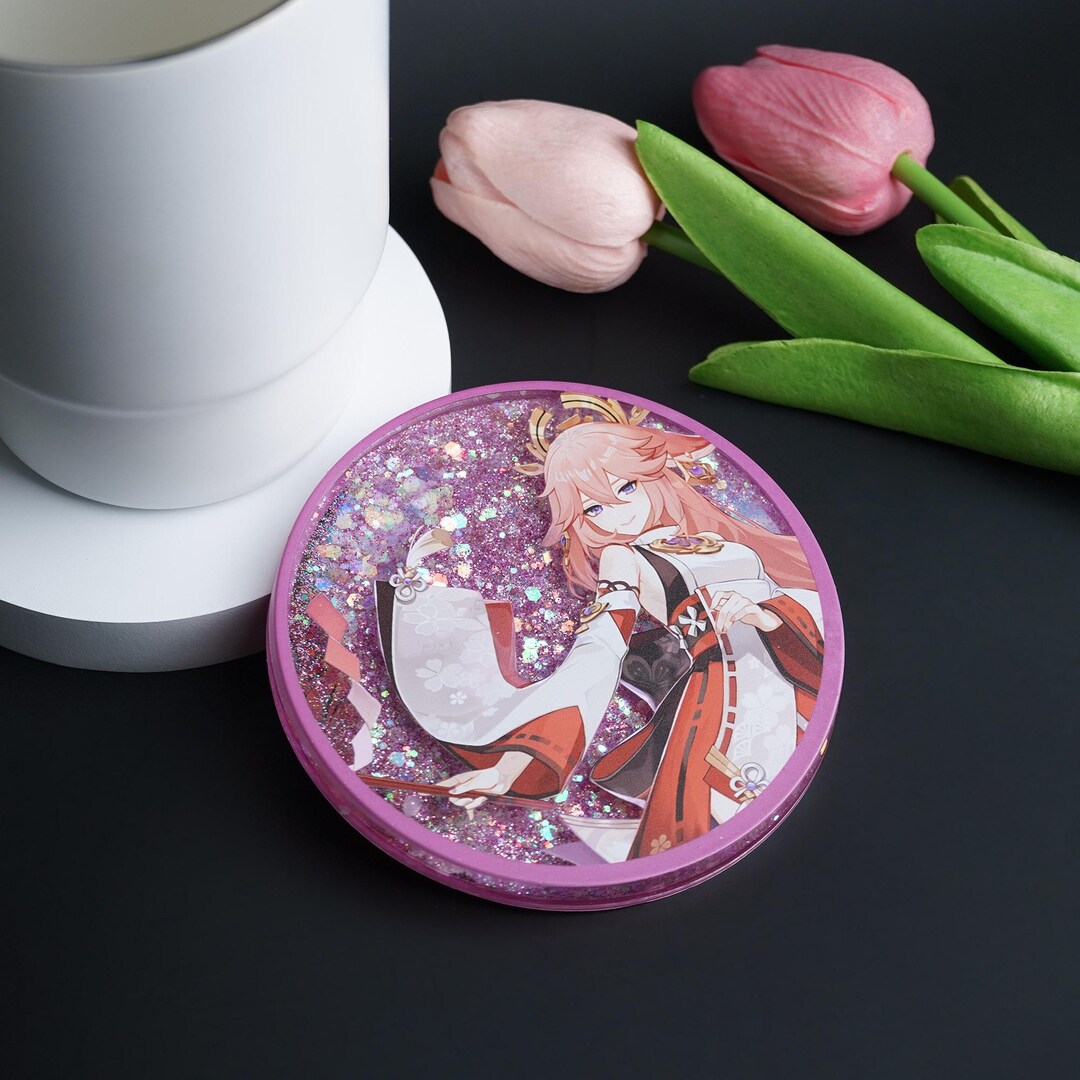 Genshin Impact Yae Miko Coaster Original Hand-painted Colorful ...