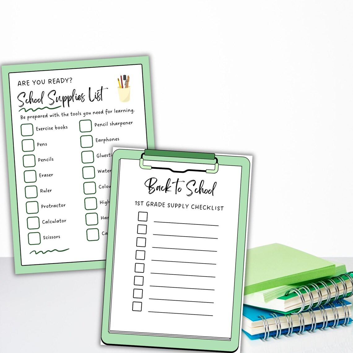 Set of 3 School Supplies Checklist | 3 Variations | School Essentials ...