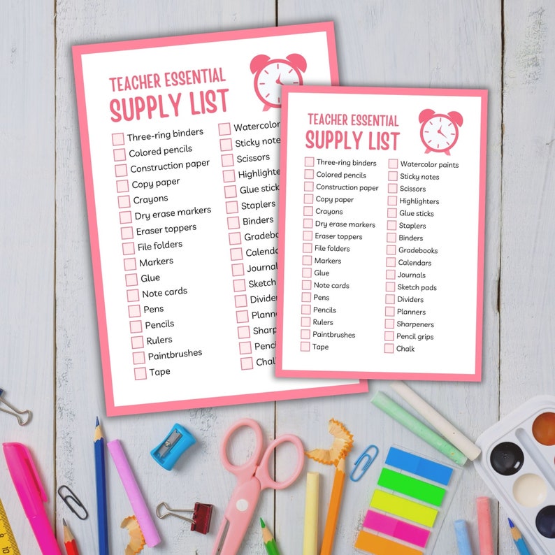 3 Teacher's School Supply List | Back to School Shopping List | School ...