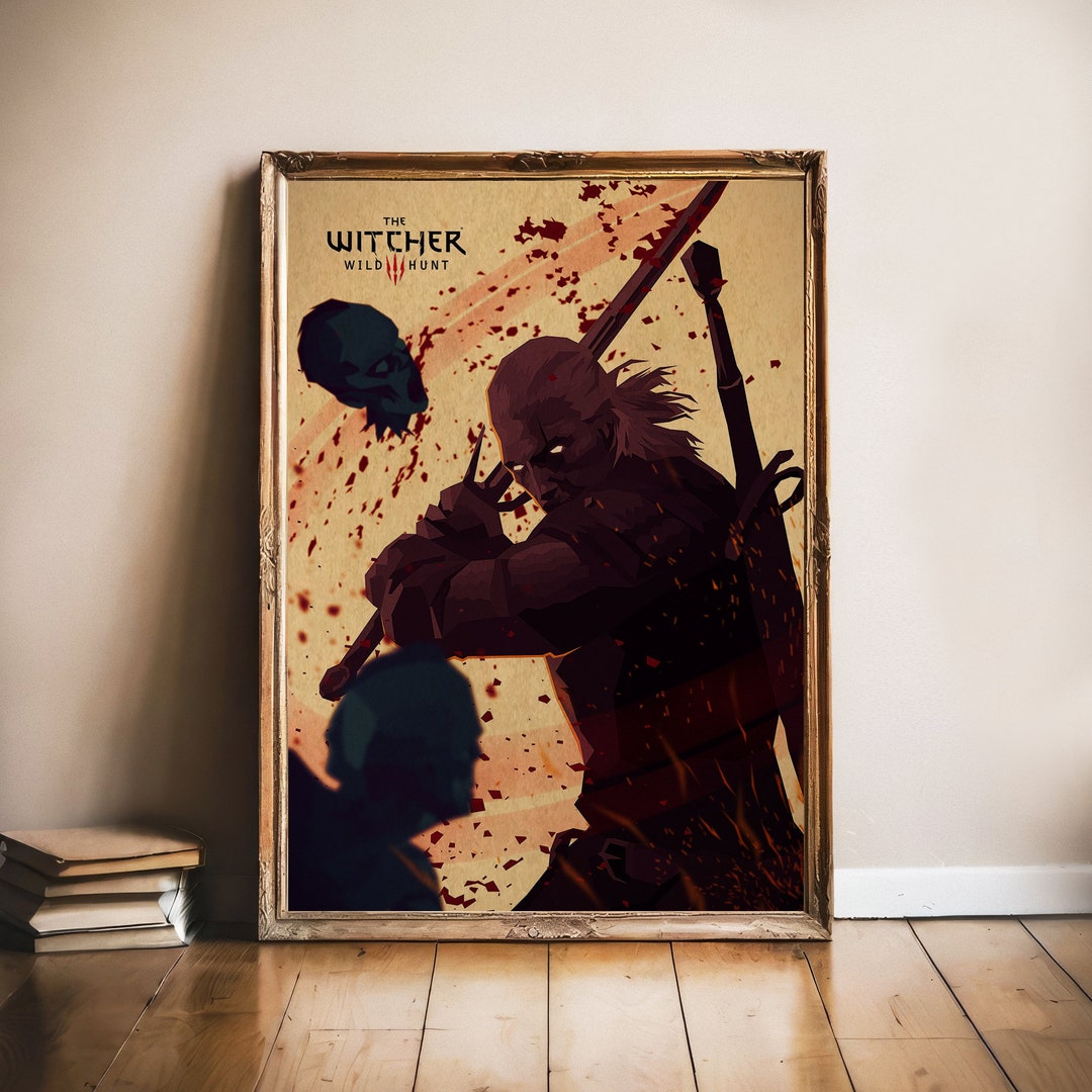The Witcher Retro Poster, Kraft Paper Print, Game Wall Art Gift 2 - Etsy