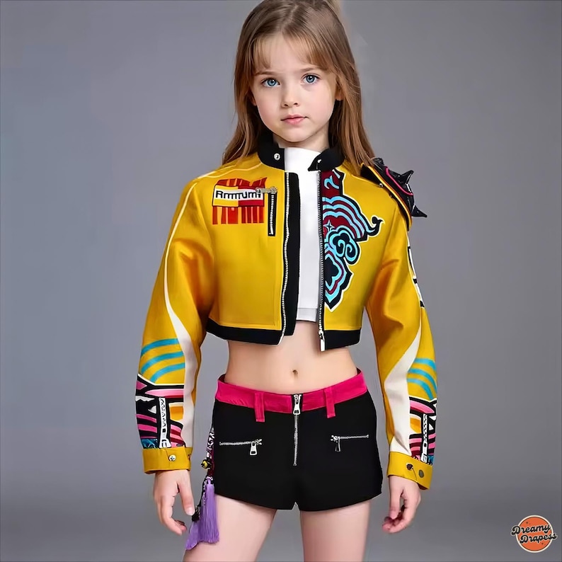 Rumi Cosplay Costume, Kpop Demon Hunters, Yellow Jacket, Halloween ...