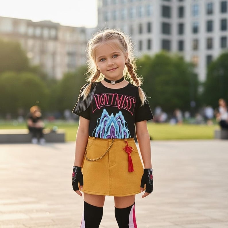 Kids K-pop Cosplay Costume, Demon Hunter Outfit, Halloween Costume - Etsy