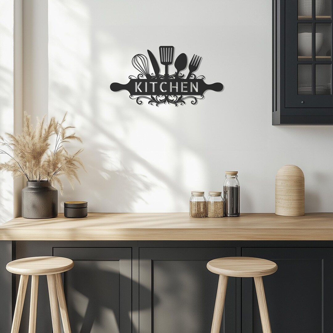 Kitchen Metal Wall Decor, Kitchen Sign, Kitchen Wall Art Metal House ...