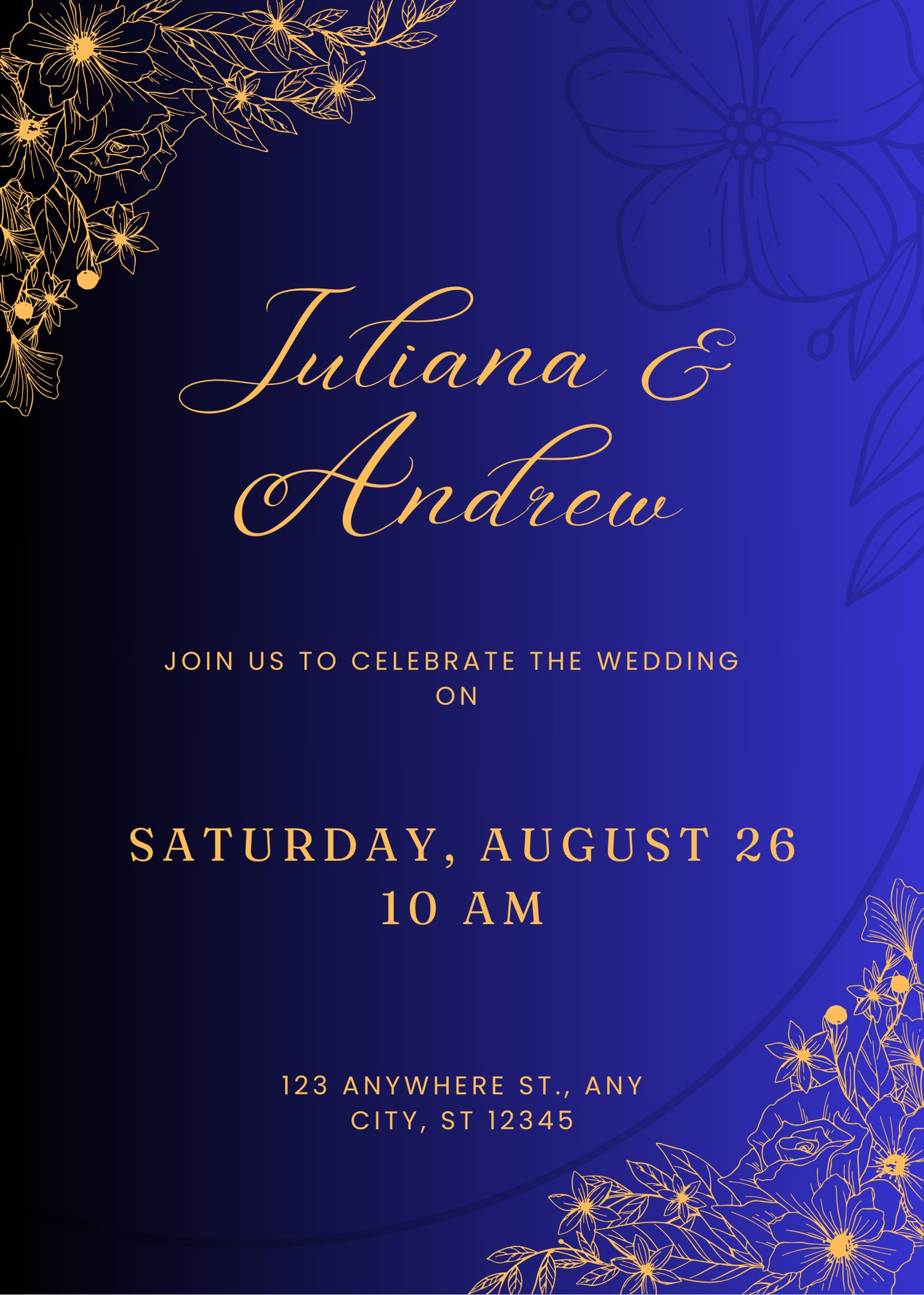 Digital Wedding Invitation - Etsy