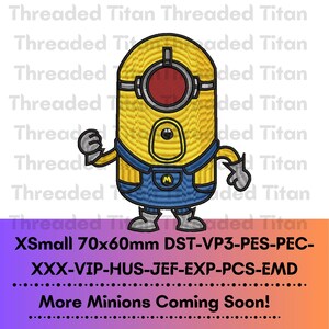 Despicable Me 4. Mega Mel. Mega Minion Embroidery File. 4 Sizes - Etsy