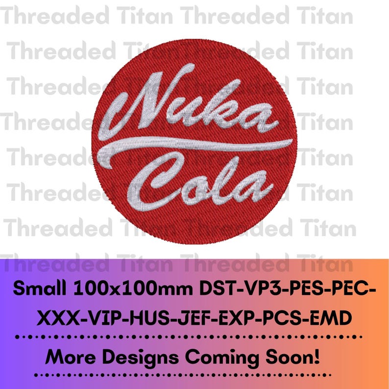 Nuka Cola Embroidery File - Etsy