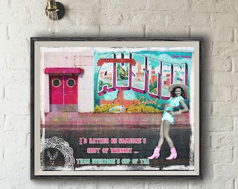 Funny Photo Collage Art Poster Print, Motivational Quote, Sassy Decor ...