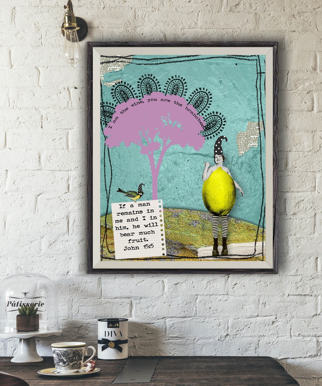 Christian Photo Collage Art Poster Print Christian Art Bible - Etsy