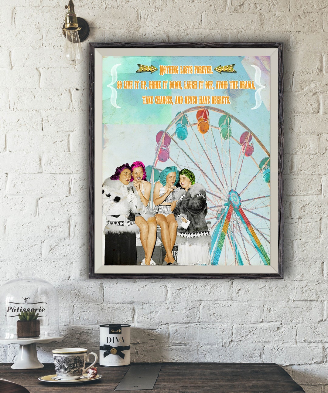 Friendship Photo Collage Art Poster Print, Friend Art, Motivational ...