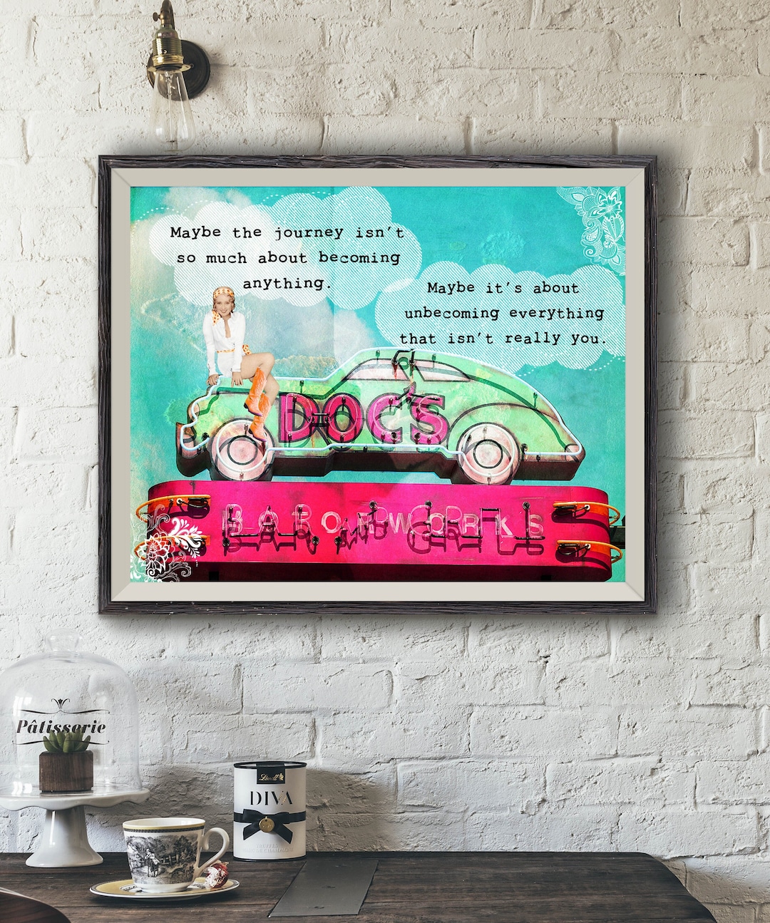 Inspiring Collage Art Poster Print,uplifting Gift,motivational Quote ...