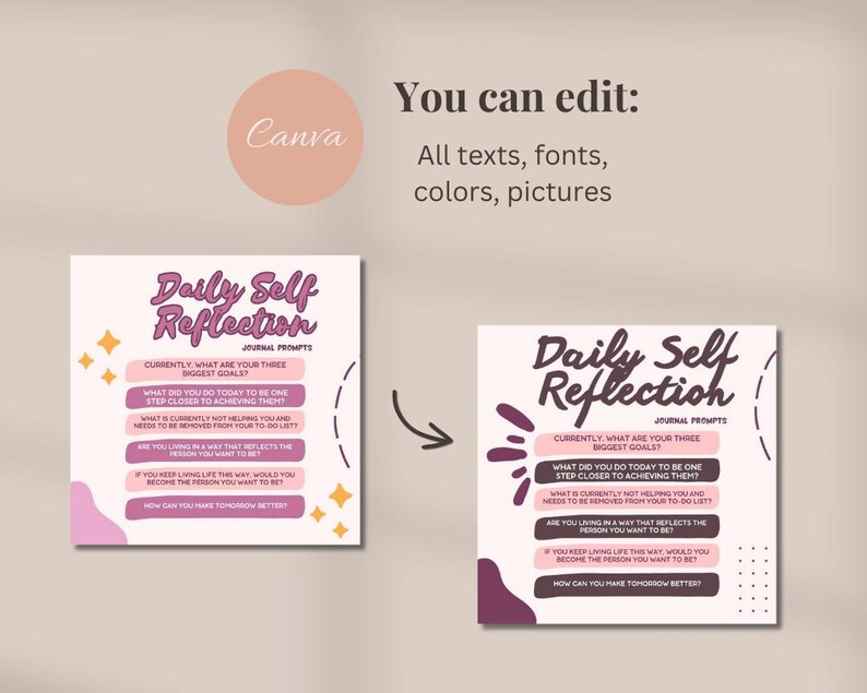 Editable Canva Healing Quotes Social Media Templates Instant Download ...