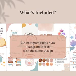 Editable Canva Healing Quotes Social Media Templates Instant Download ...