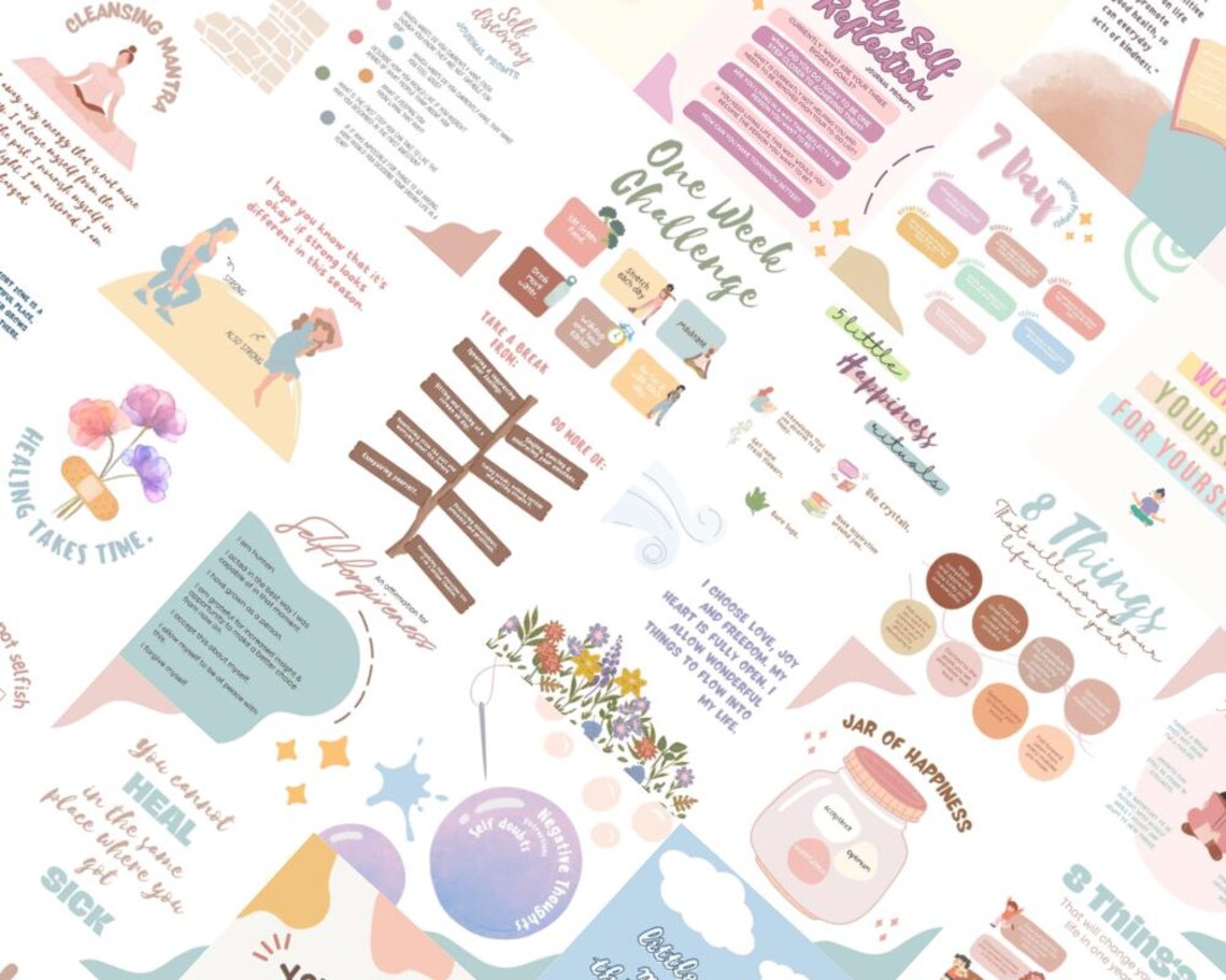 Editable Canva Healing Quotes Social Media Templates Instant Download ...