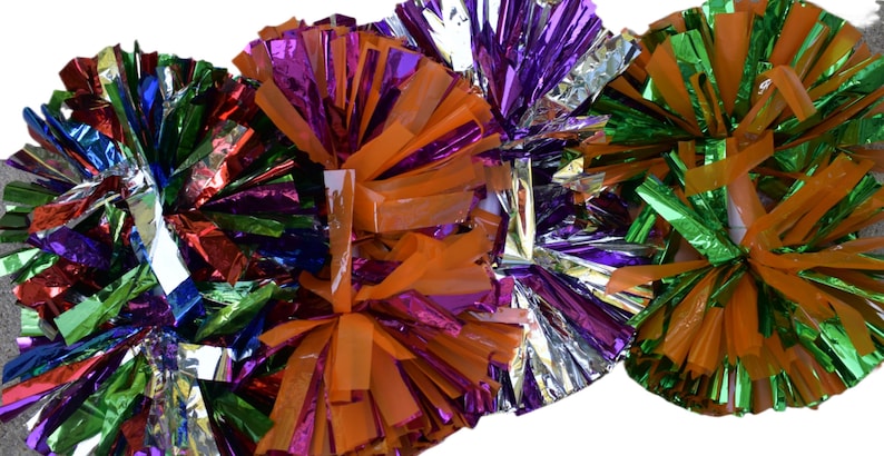 Metallic Cheerleader POM POMS Cheer Uniform Girl's Adults Sold as a ...