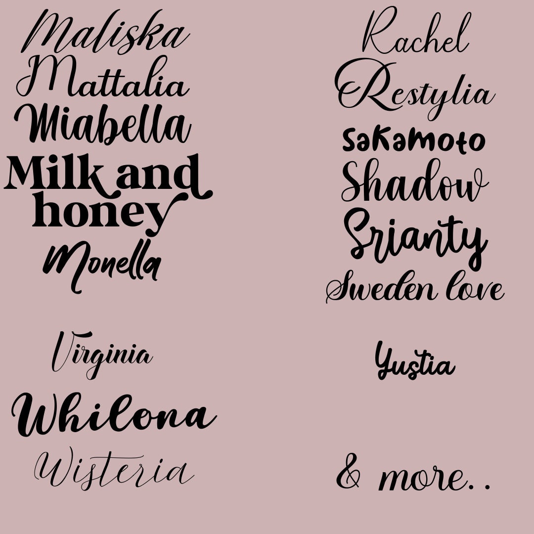 Script Collection Bundle, +83 Script Fonts, +83 Script Fonts - Etsy