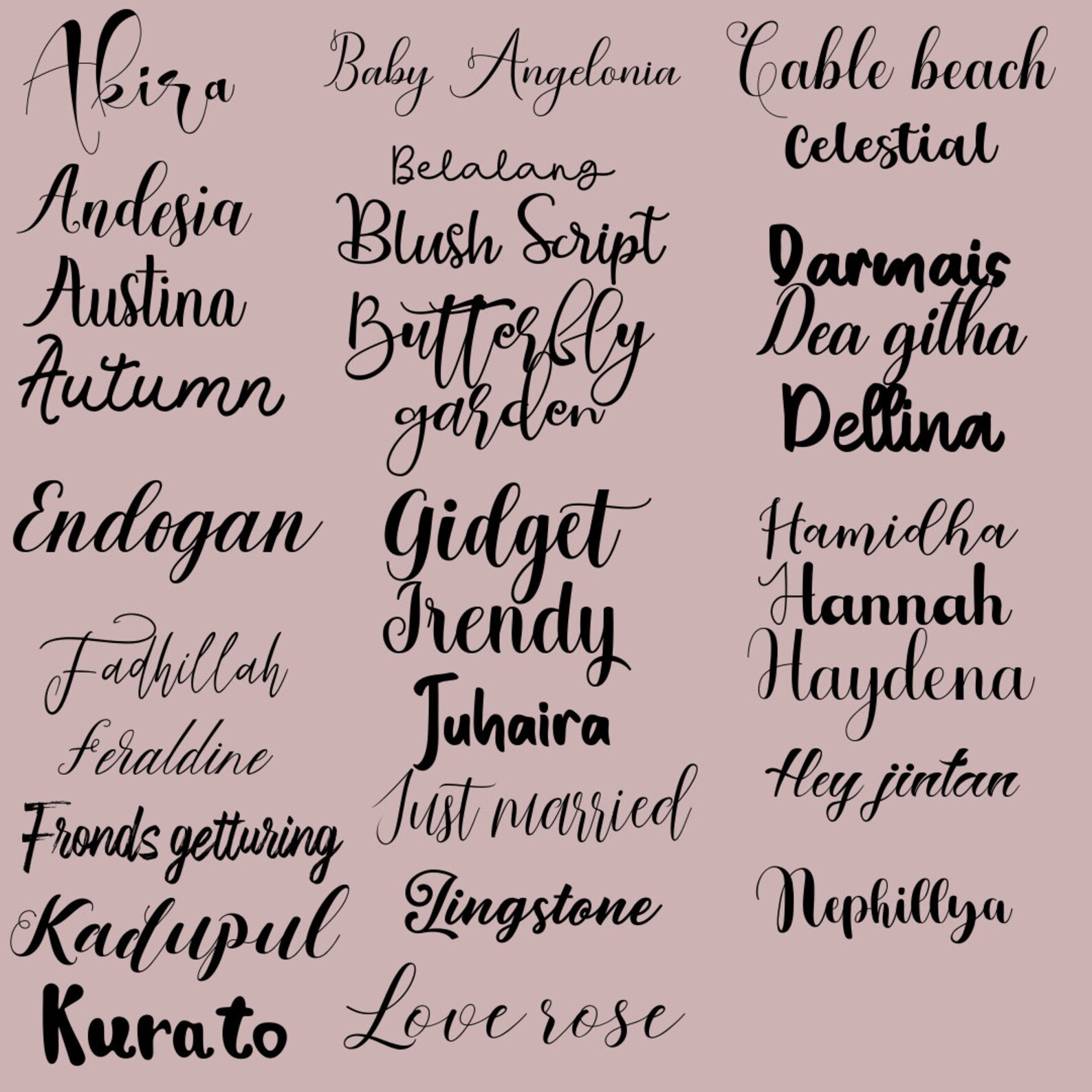 Script Collection Bundle, 83 Script Fonts, 83 Script Fonts - Etsy