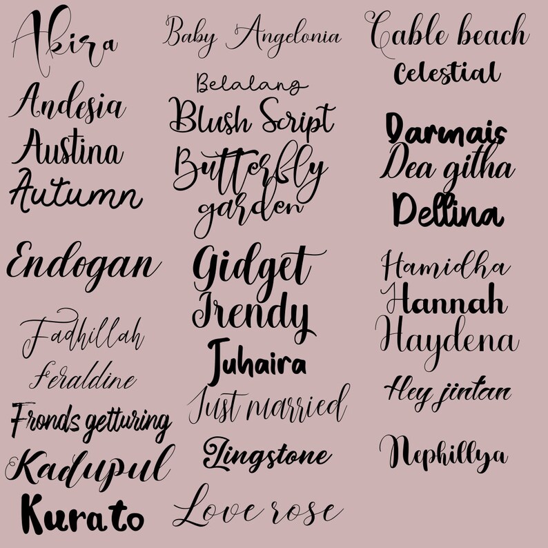 Script Collection Bundle, +83 Script Fonts, +83 Script Fonts - Etsy