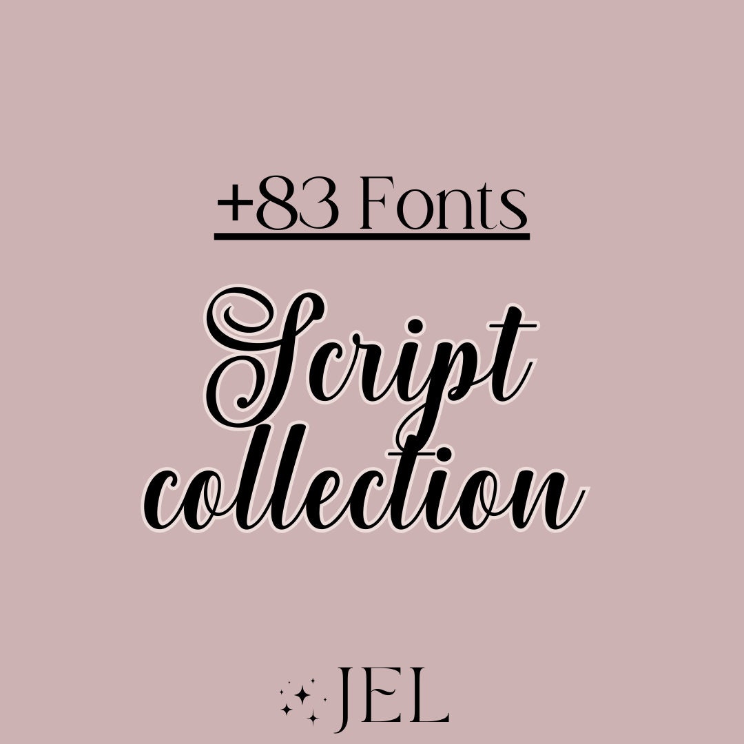 Script Collection Bundle, +83 Script Fonts, +83 Script Fonts - Etsy