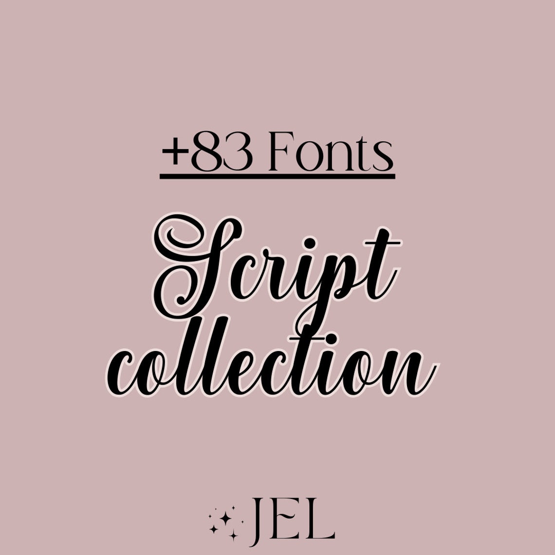 Script Collection Bundle, 83 Script Fonts, 83 Script Fonts - Etsy