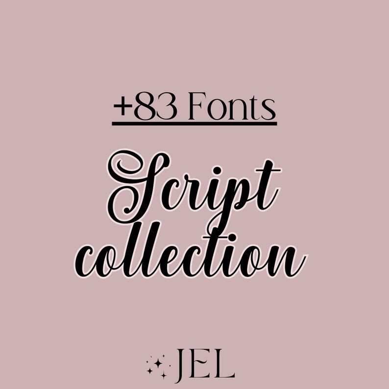 Script Collection Bundle, 83 Script Fonts, 83 Script Fonts - Etsy