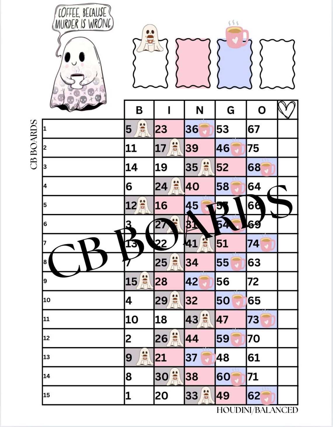 Cute Bingo Boards, Bingo, Boards, Modern Boards, Printable Boards ...
