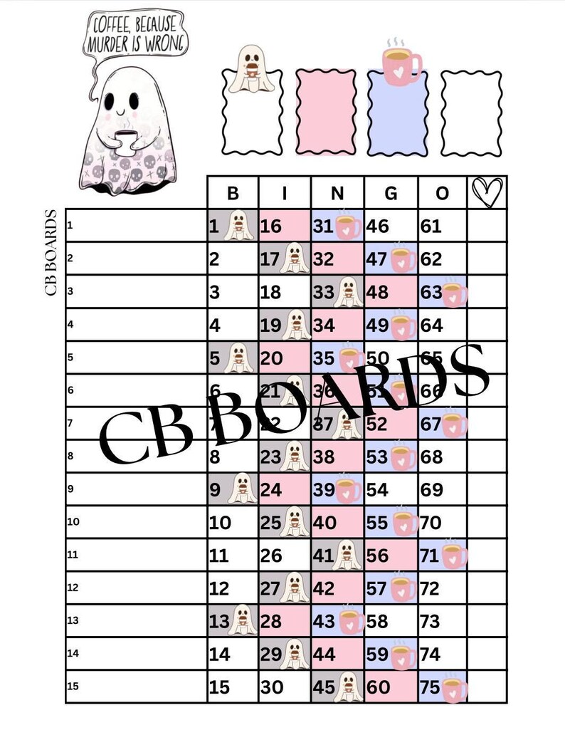 Cute Bingo Boards, Bingo, Boards, Modern Boards, Printable Boards ...