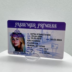 Custom Passenger Princess License - Etsy