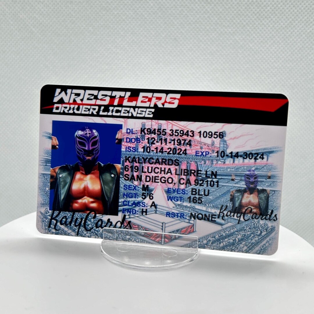 Custom Wrestling Driver License Personalized Wrestling Gift Wrestlers ...